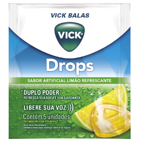 Vick Pyrena Chá Mel E Limão 5g Com 5 Envelopes - Farmacias Pague Menos