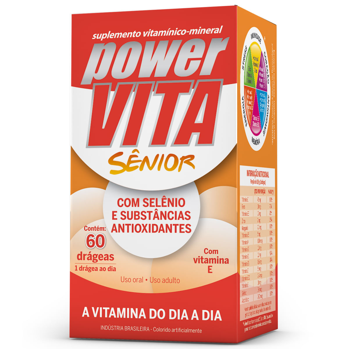 Power Vita Sênior Com 60 Drágeas - Farmacias Pague Menos