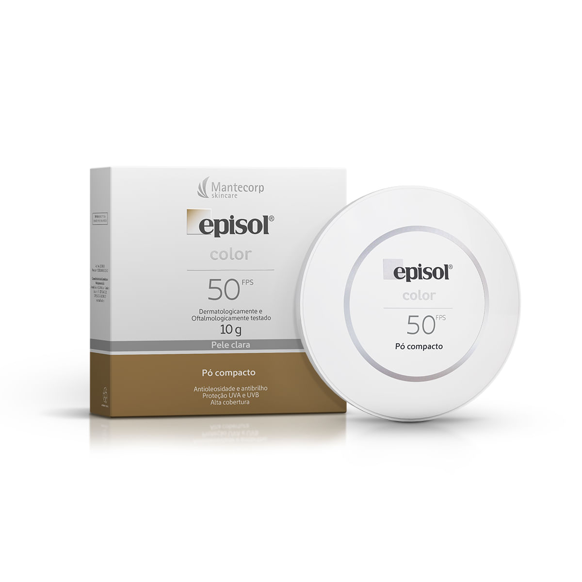 Protetor Solar Episol Color Fps50 Pele Clara Po Compacto 10g ...