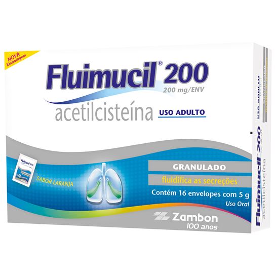 Fluimucil 200mg Com 16 Comprimidos Efervescentes - Farmacias Pague Menos